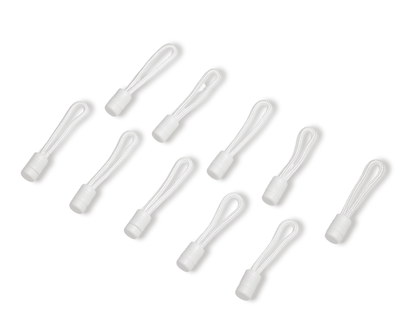 Stayput White Pull Cords 10 Pack Used With Shock Cords And Zippers For