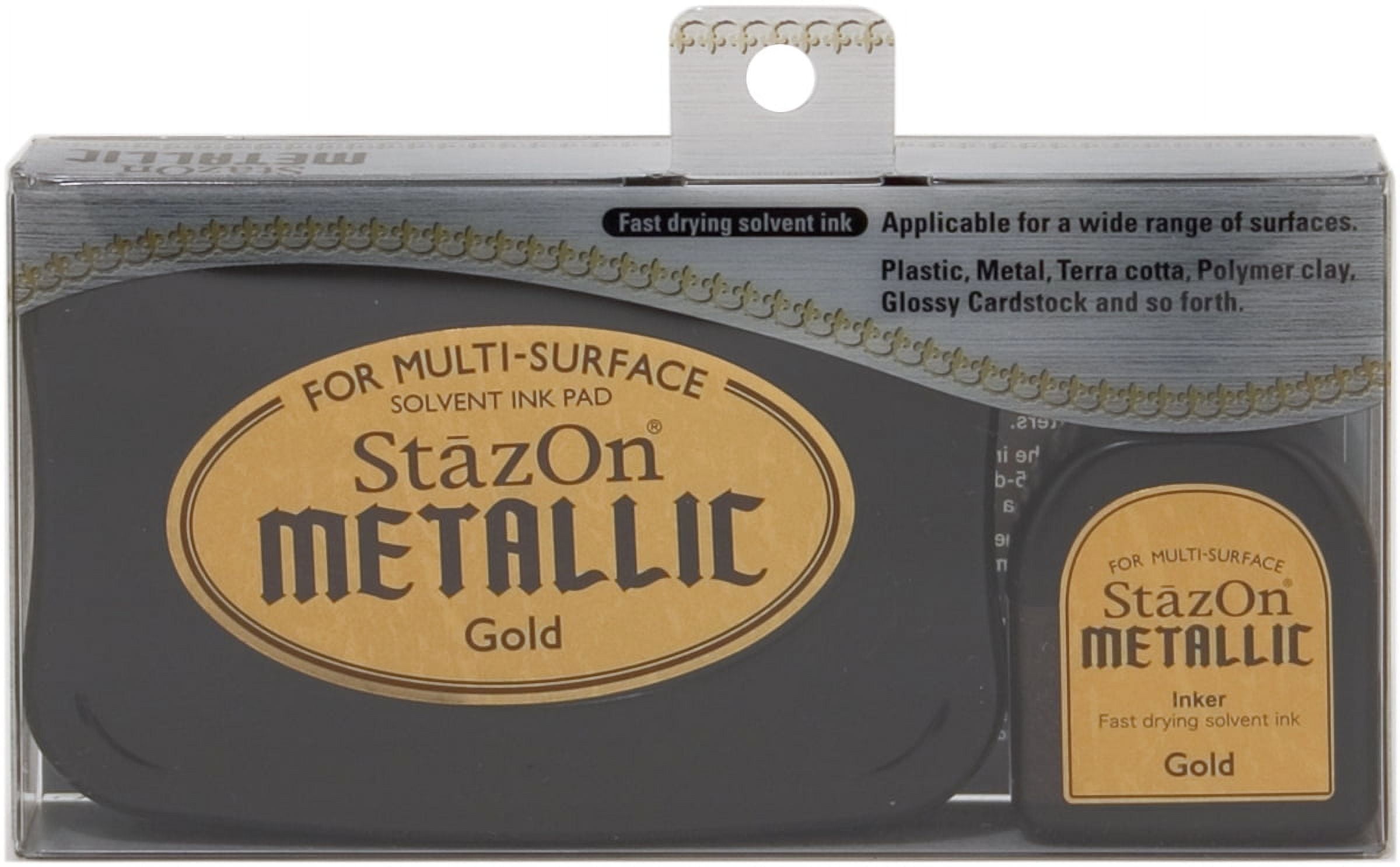 Imagine StazOn Metallic Solvent Ink Kit, Gold, Archival, Fast-Drying ...