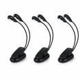 Stcellnmex 3 Pcs Dual Arm Clip On LED Music Stand Light USB & AAA ...
