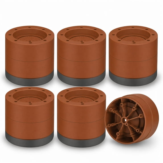 Stcellnmex Brown Stackable Adjustable Heavy Duty Furniture Bed Risers ...