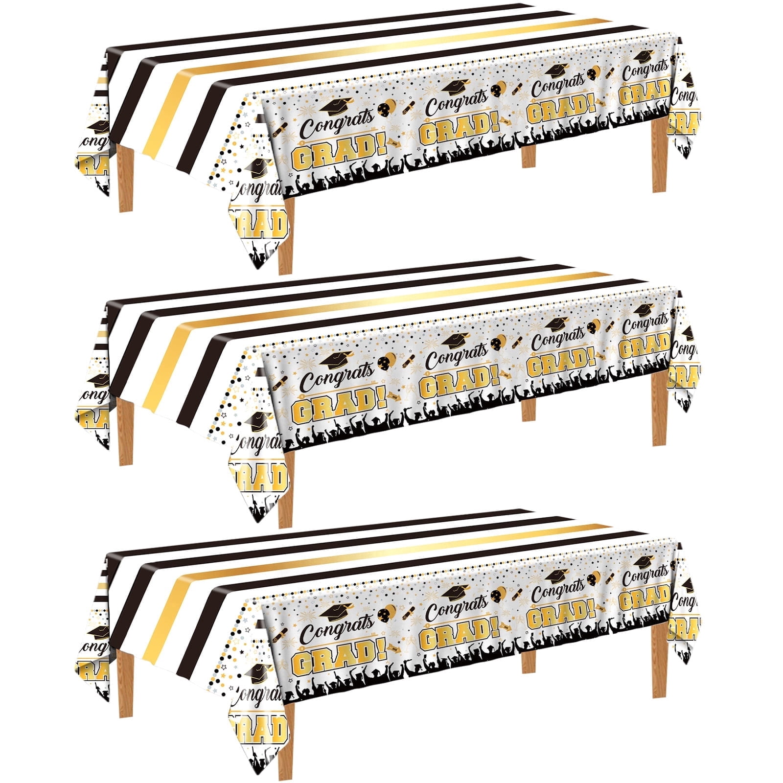 Wowhub 3 Pack Graduation Tablecloths, 54 x 108 Inch Class of 2026 ...