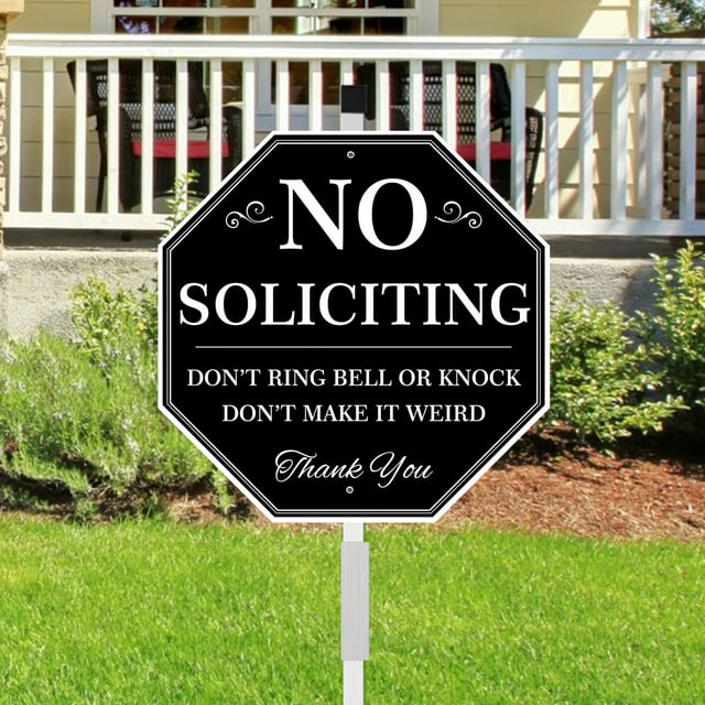 Stcomart No Soliciting Yard Sign, No Soliciting Sign for House Yard ...