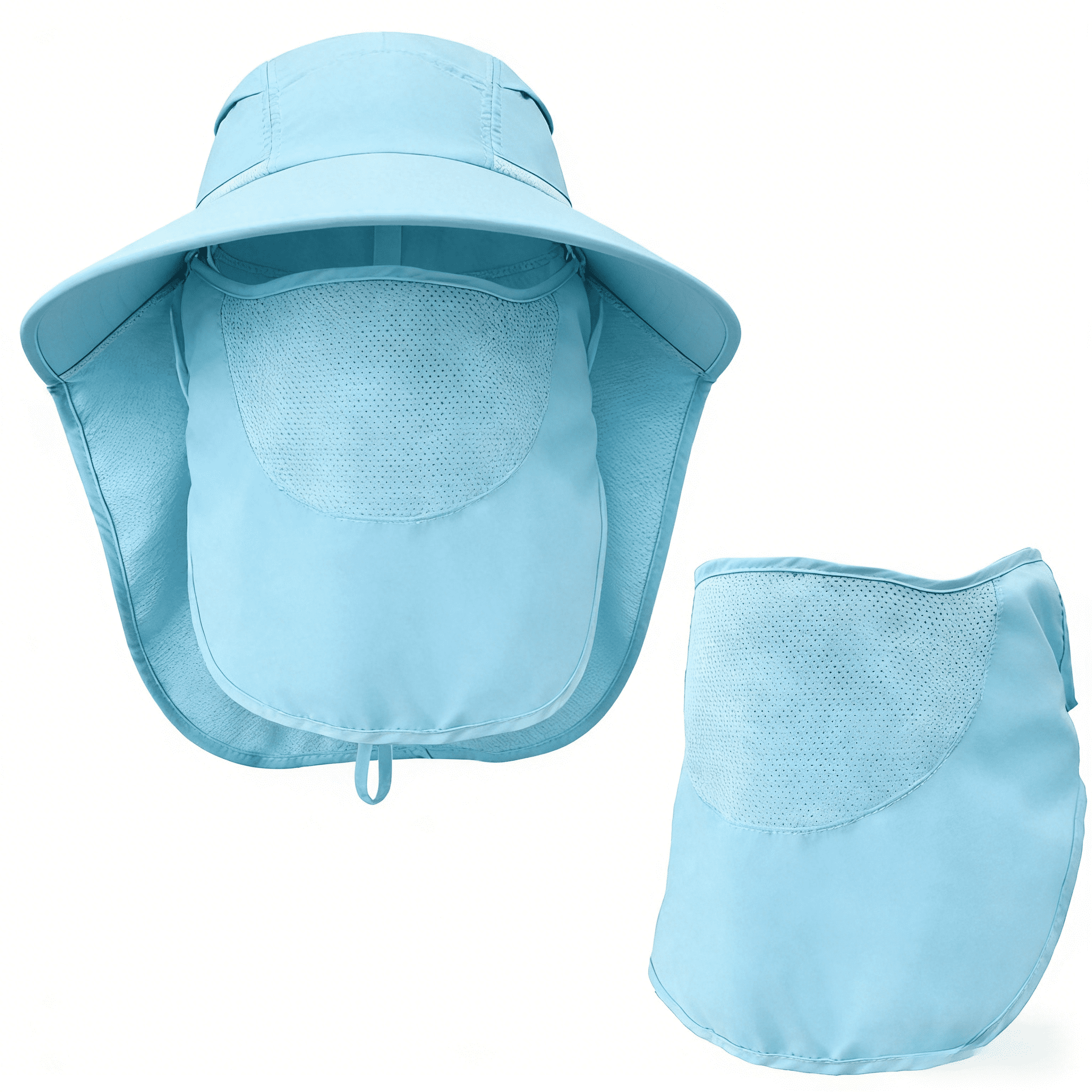 Stcylzfu Sun Hats for Men Women Detachable Face Cover Wide Brim Fishing ...