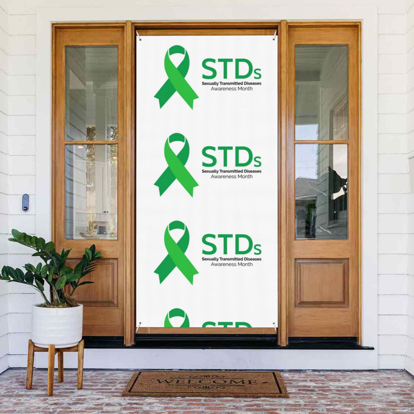 Std Awareness Month Door Cover Decoration Backdrop Banner Porch Sign ...