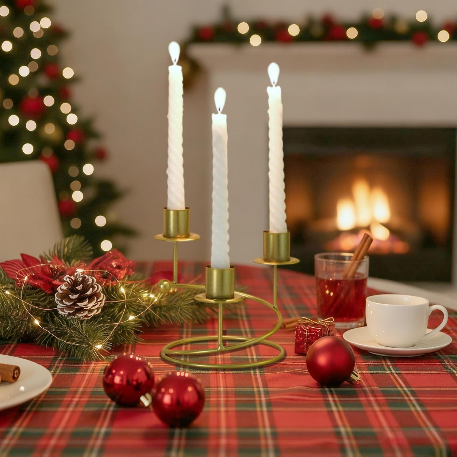 Steadlien Spiral Triple Candle Holder for Romantic Dinner Decor ...