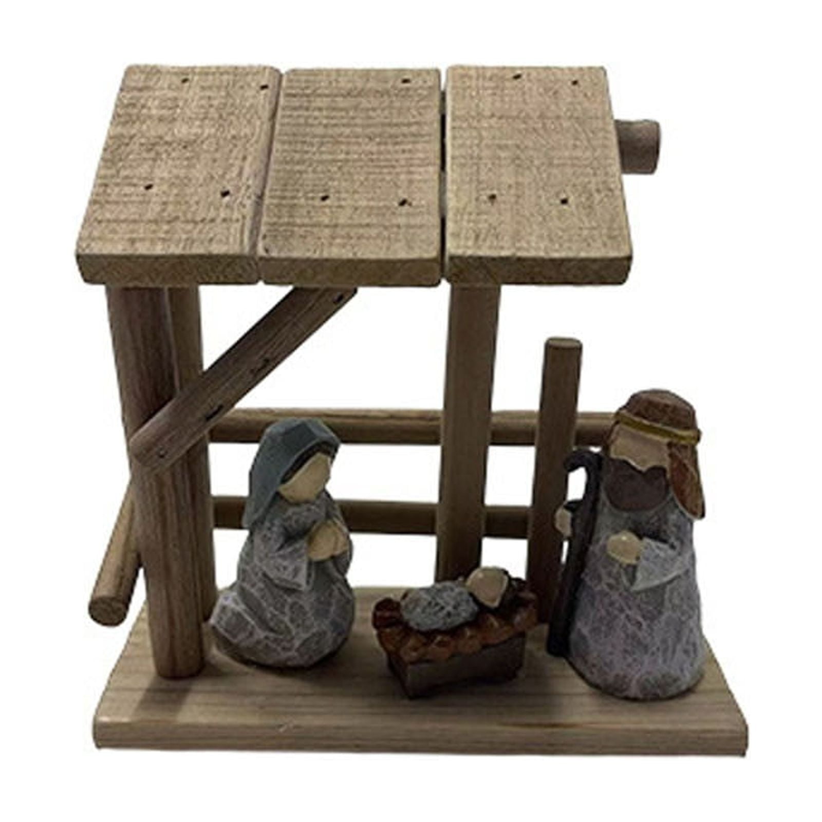 Steadlien Wooden Nativity Scene Figurines Holy Family Christmas Display ...