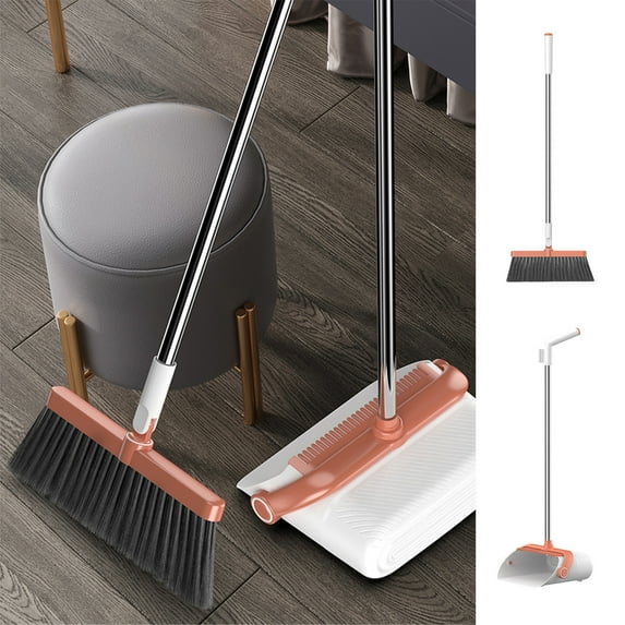 Steadline 2-in-1 Broom and Dustpan Cleaning Set with ABS Construction ...