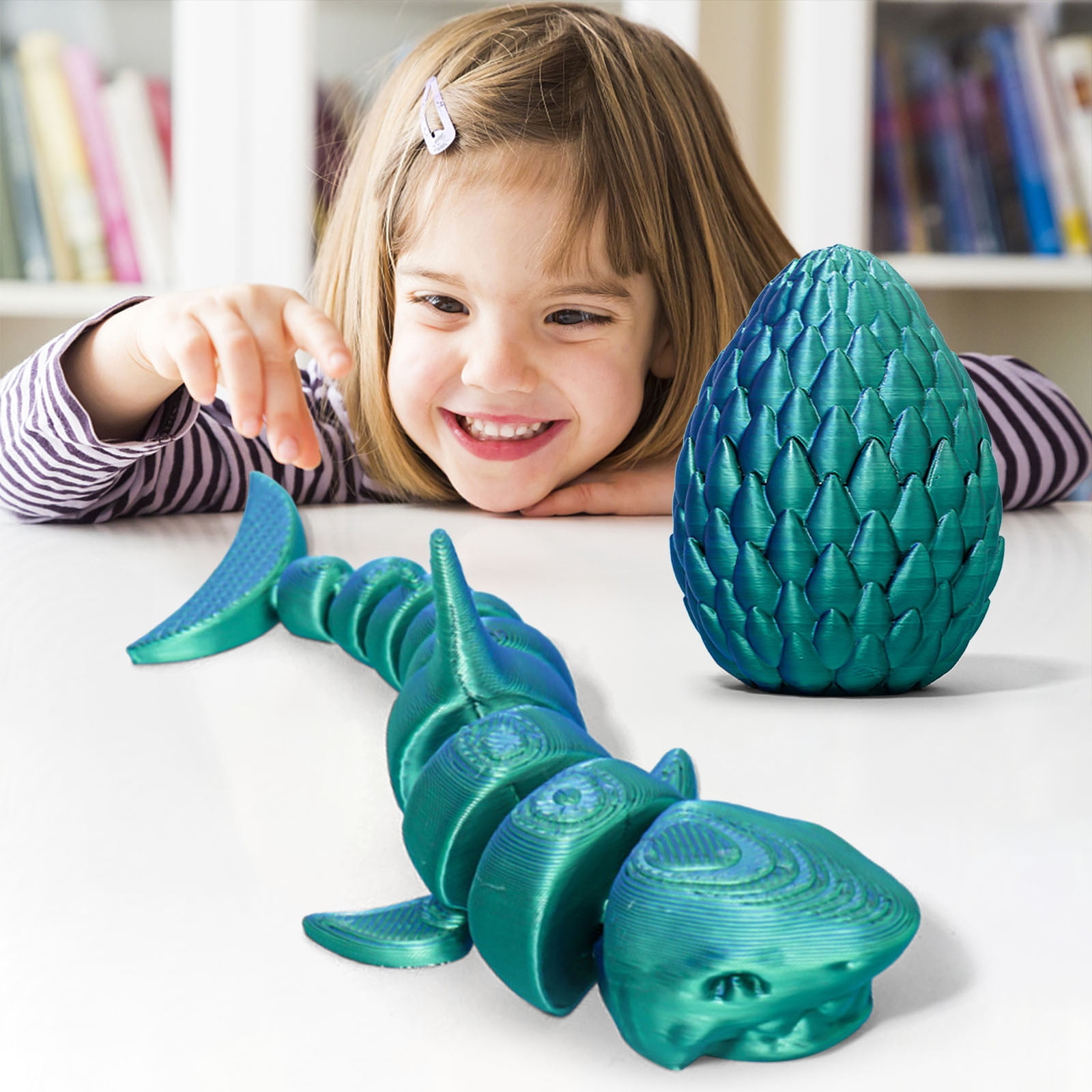 Steadline 3D Printed Shark Model with Movable Joints Realistic Detailed Design Includes Teeth ...