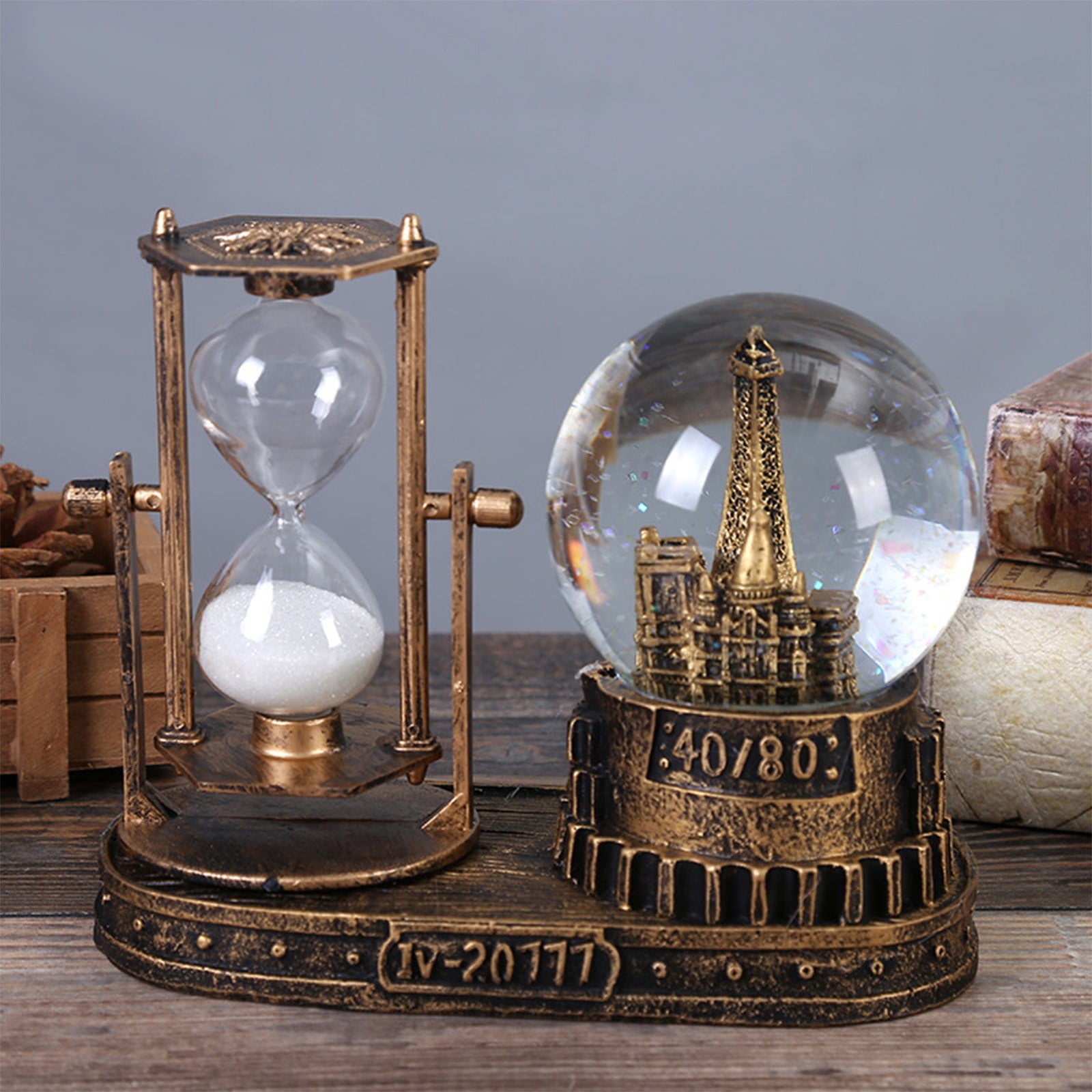 Steadline Crystal Ball Hourglass With Music Function Vintage Design For ...