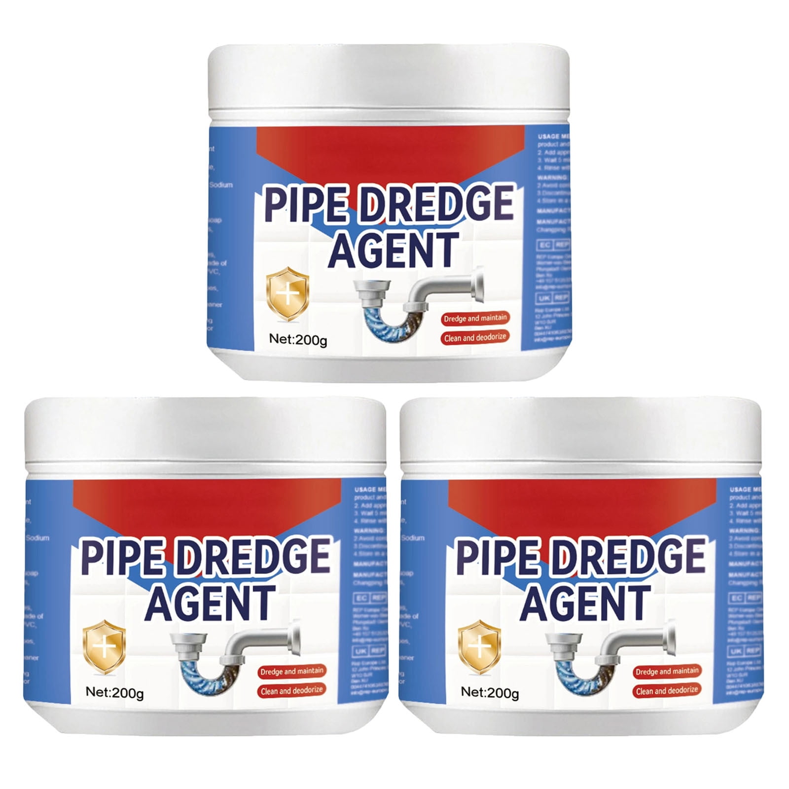 Steadline Drain Cleaner Powder 200g,Powerful Pipe Unblocker for Kitchen ...