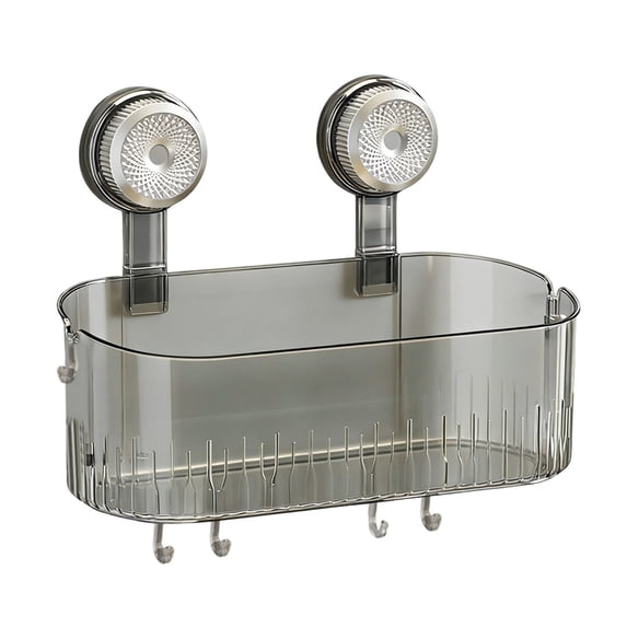 Steadline No Drill Bathroom Suction Storage Box,2026 New Clear Acrylic ...