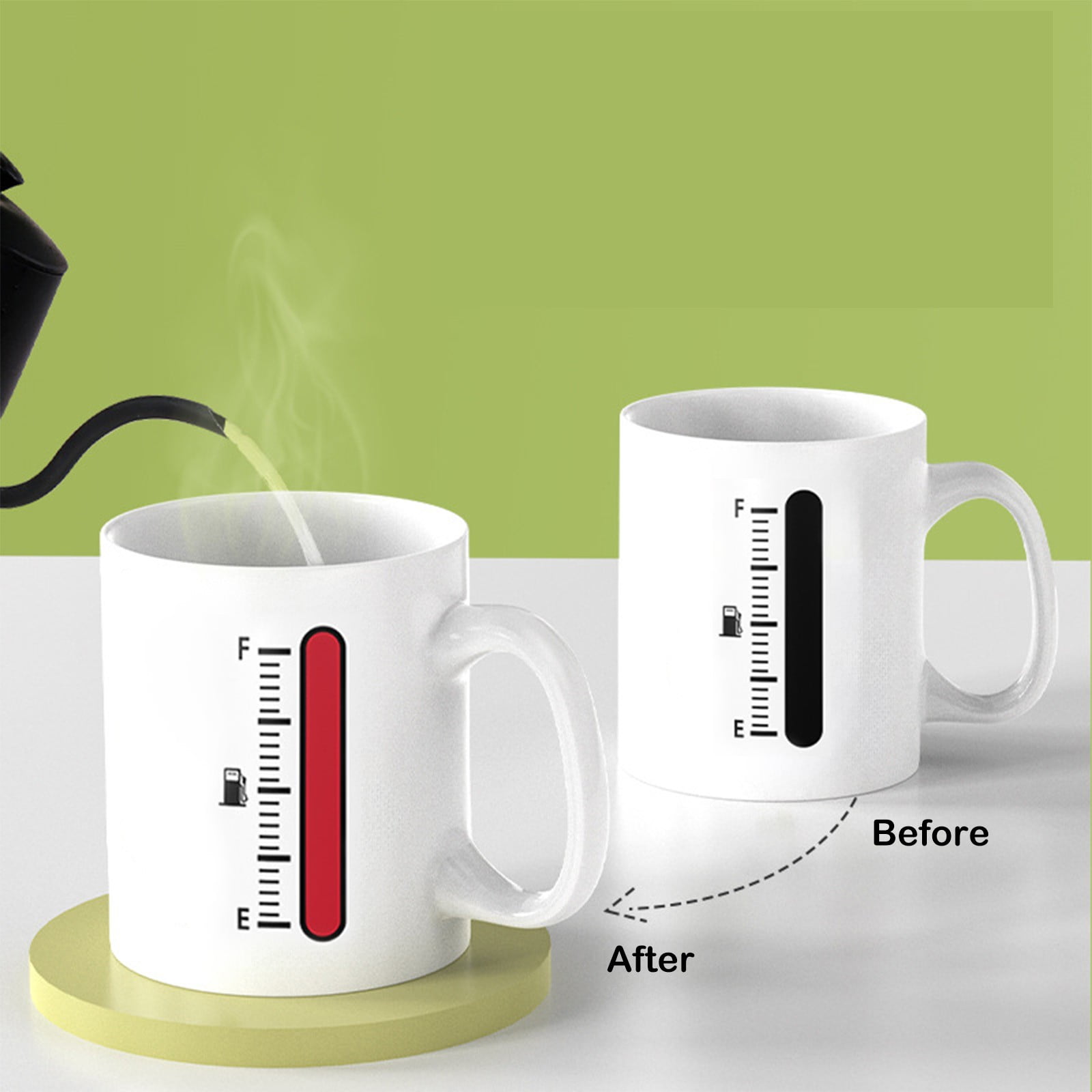 Steadline Heat Changing Sensitive Mug - Cool Coffee & Tea Magic Color ...