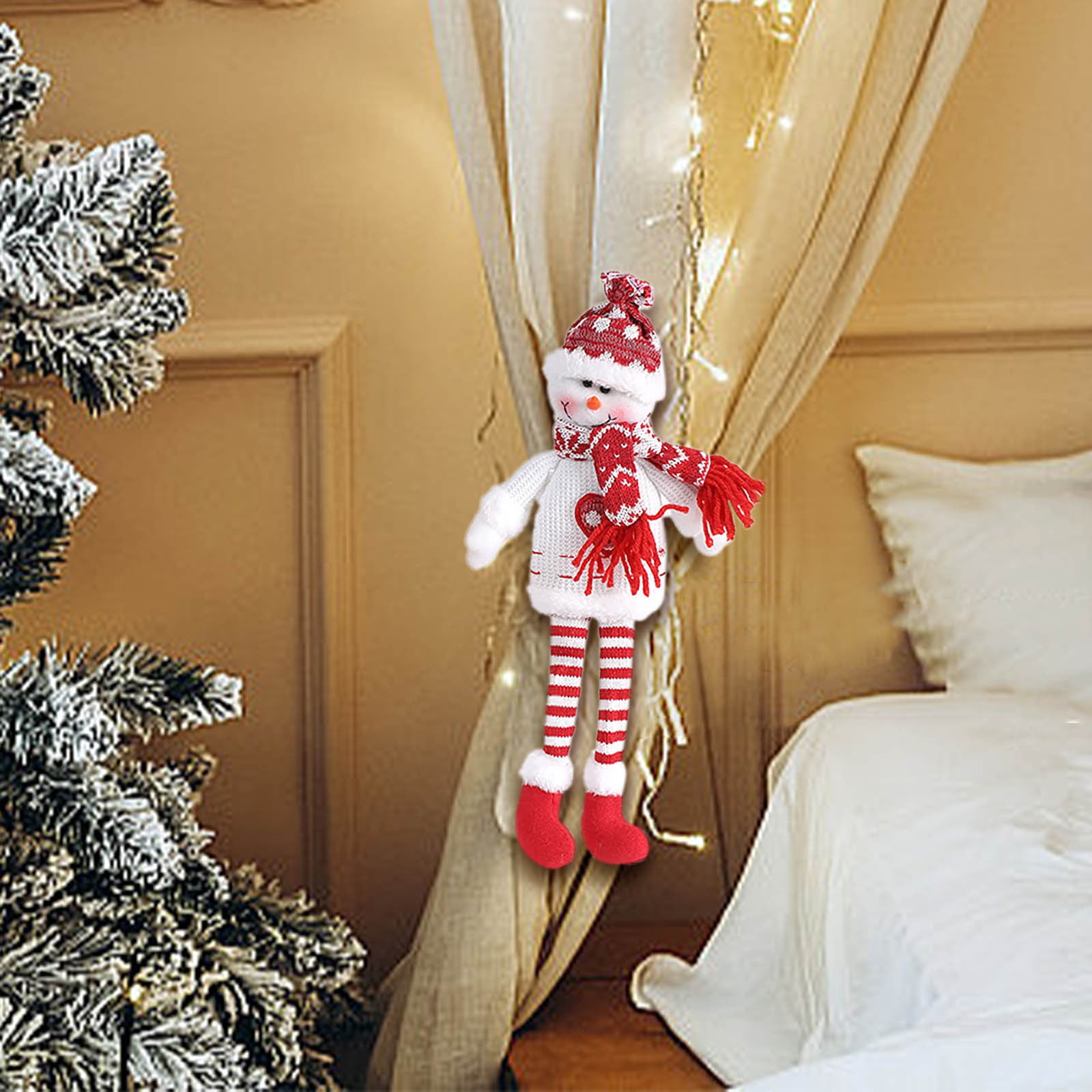 Steadline Knitted Long Leg Doll Curtain Holder with Elderly Character ...