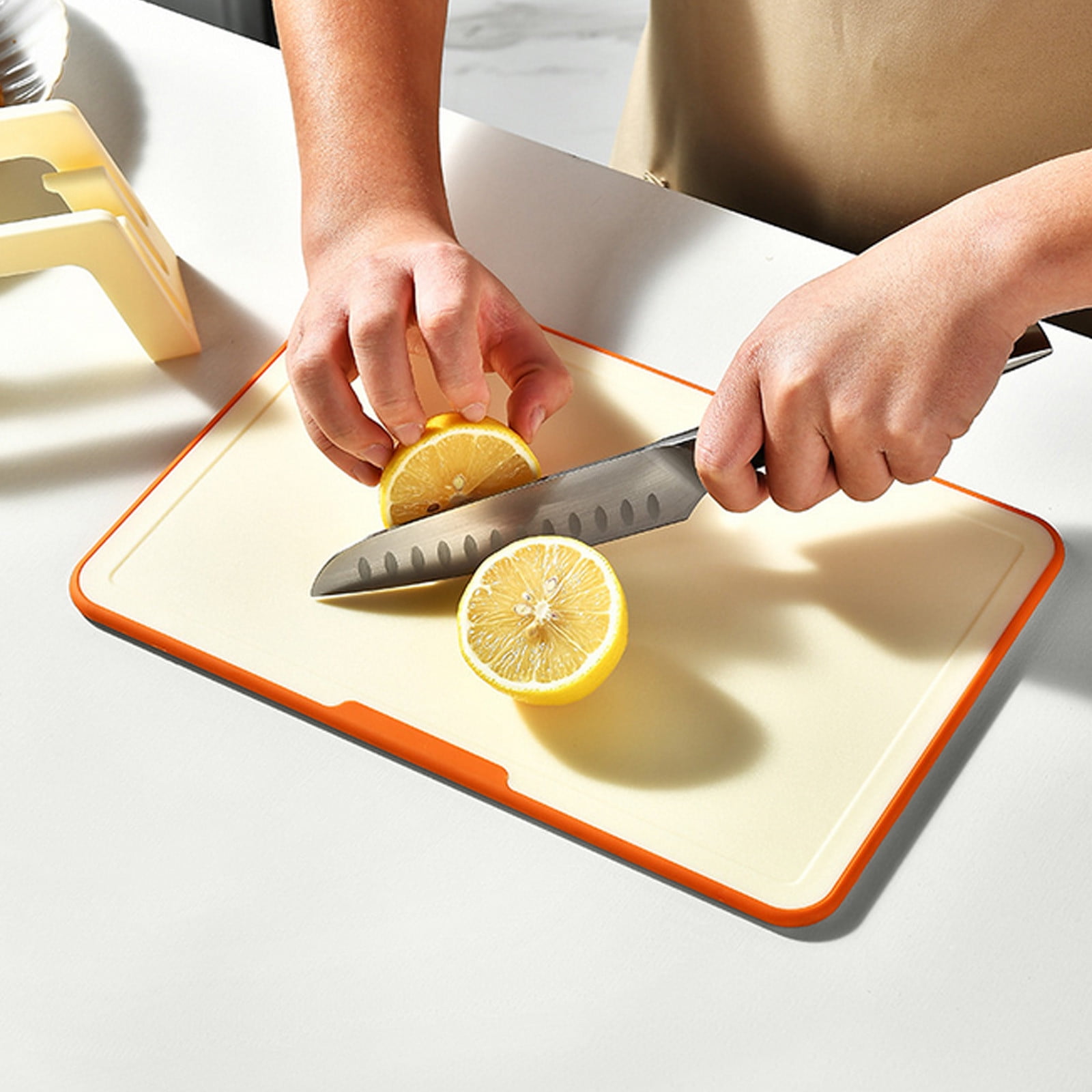 Steadline Multipurpose Plastic Cutting Board Set with Non-Slip Edge and ...