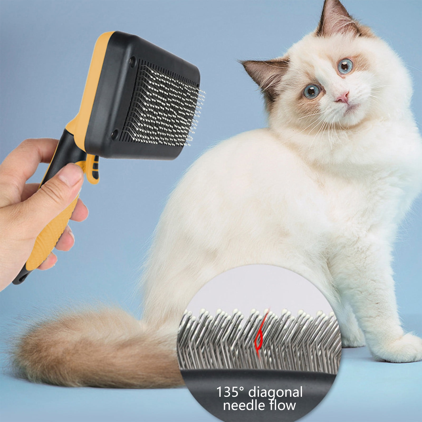 Steadline Pet Comb for Dogs & Cats with Long & Short Stainless Steel ...