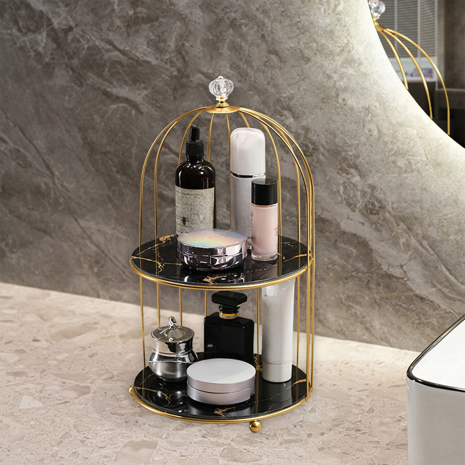 Steadline Set of 2 Industrial Iron Shelves with Multi-Tier Storage ...