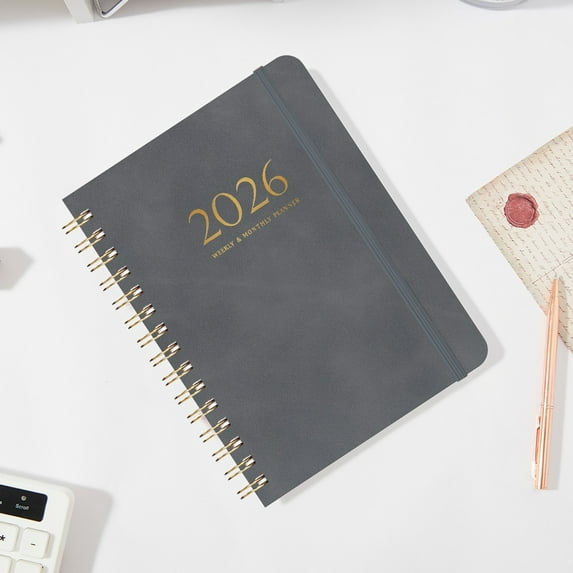 Steadline Steadline 2026 Leather Cover Planner - Cross Border Monthly ...