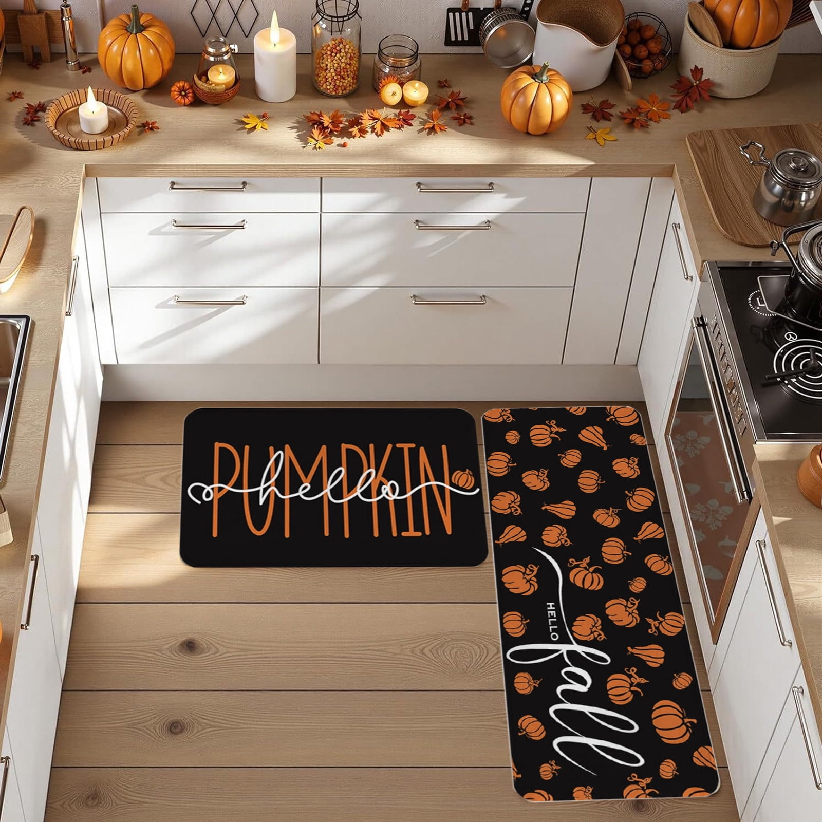 Steadline Thanksgiving Themed Area Rug - Non-Slip Polyester Floor Mat ...