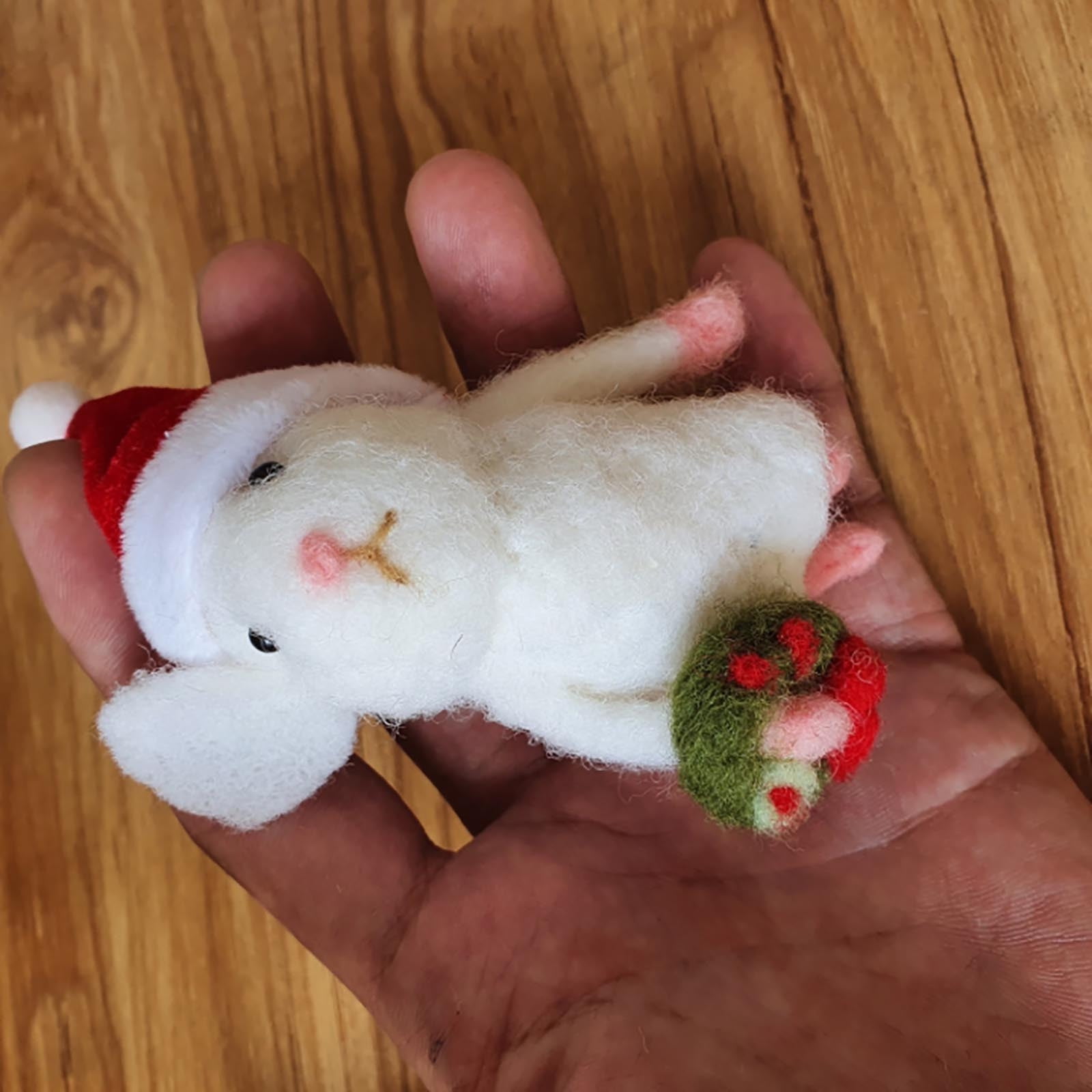 Steadline Wool Figurine Decor Handmade Felt Halloween Mouse Figurine ...