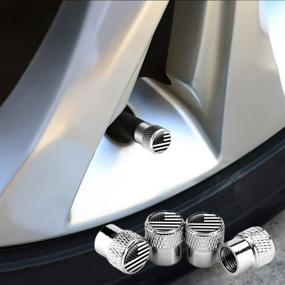 SteadlineAluminum Alloy Tire Valve Stem Caps with Anti-Theft Design and ...
