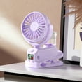 SteadlineUSB Rechargeable Clip Fan with Spray Function,360° Rotatable ...