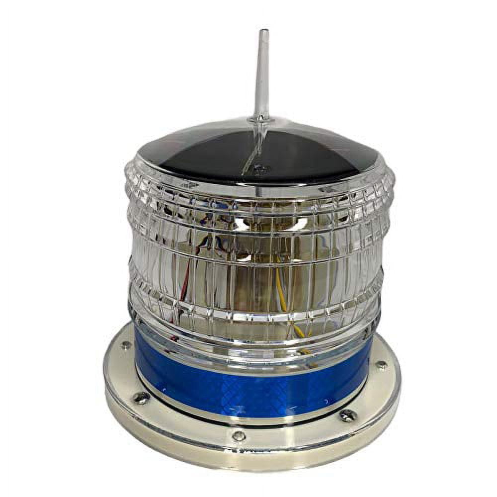 Steady-ON or Flashing 2NM IP67 Solar LED Marina Dock Barge Boat Safety ...