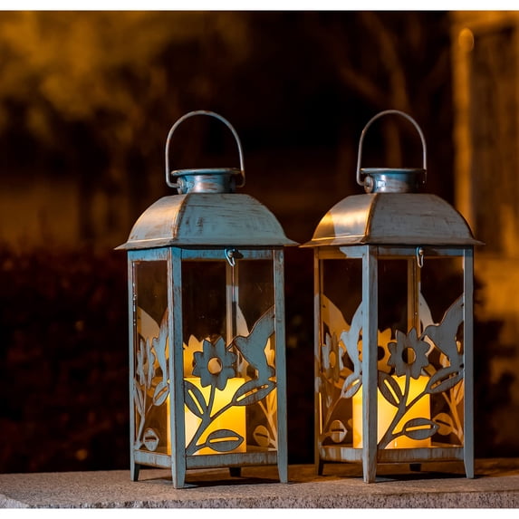 Steadydoggie Solar Lanterns 2 Pack Hummingbird Blue - Hanging Solar ...
