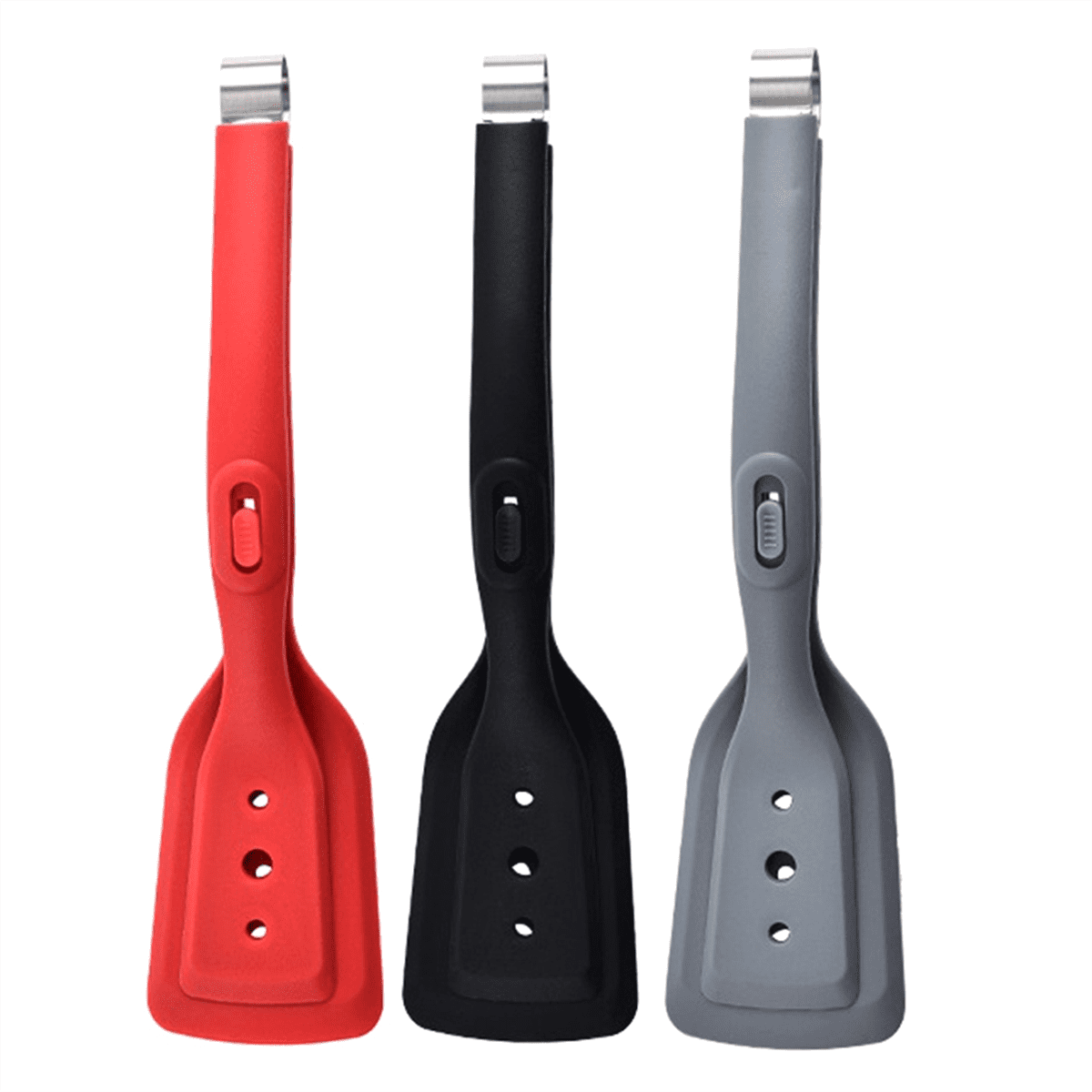 Steak Clamp Stainless Steel Silicone Kitchen Tongs Adjustable BBQ ...