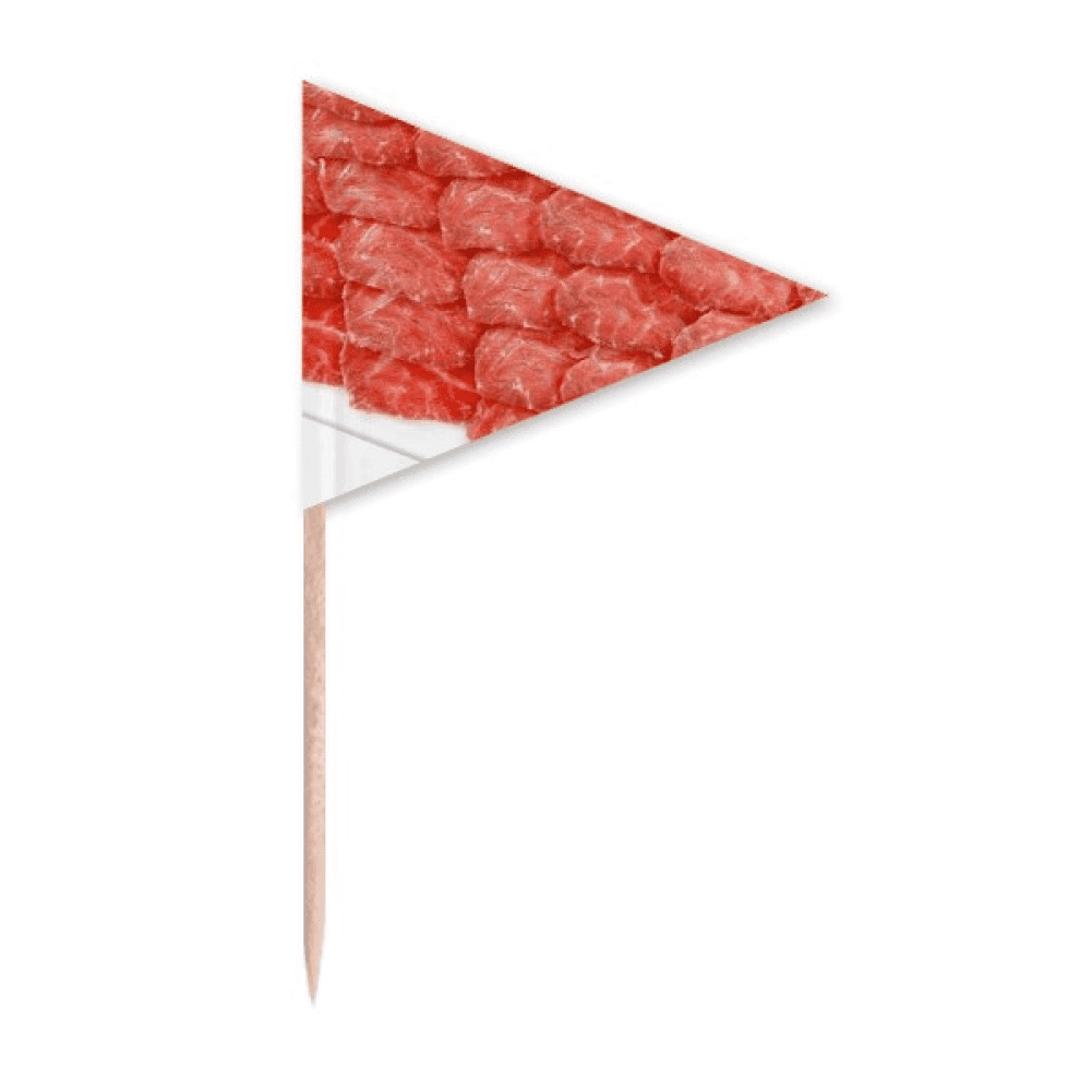 Steak Raw Meat Food Texture Toothpick Triangle Cupcake Toppers Flag ...