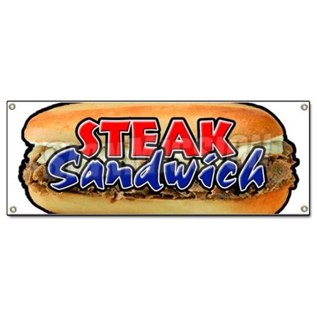 Steak Sandwich Banner Sign - Cheesesteak Philly Sub Hoagie Big Huge ...