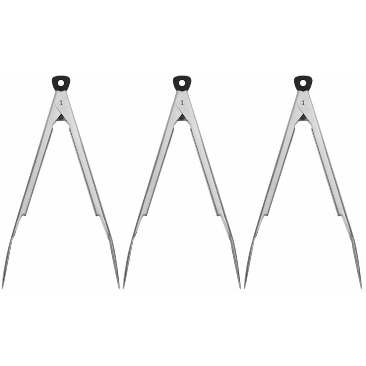 Steak Tongs 3 Pack Stainless Steel BBQ Clip Barbecue Clips Cake Breakfa ...