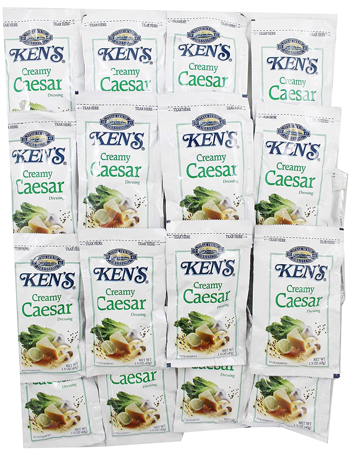 Creamy Caesar Dressing 1.5 oz Packets (Pack of 20) - Walmart.com