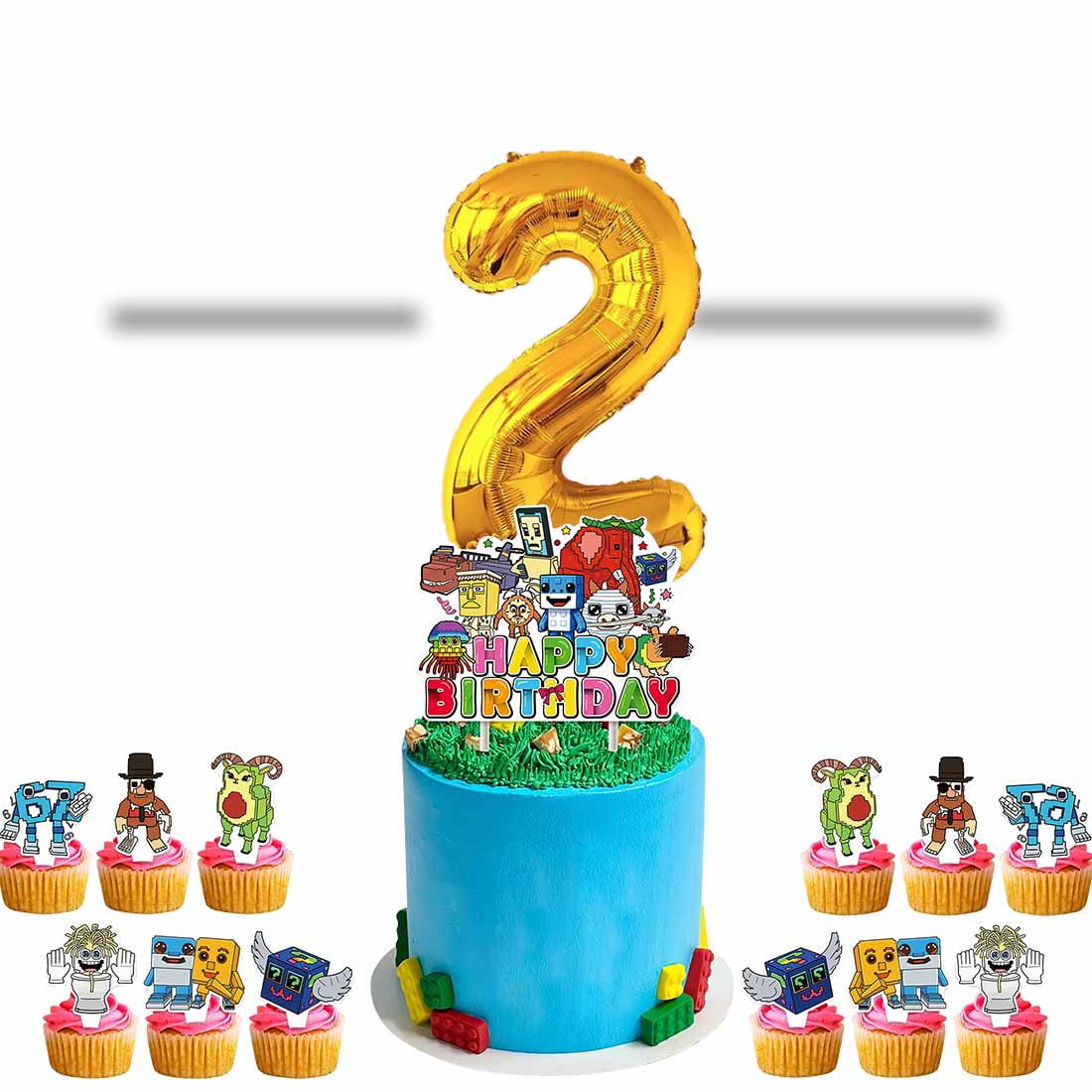 Steal a Brainrot Birthday 2nd Cups Party Supplies Plates Fans ...