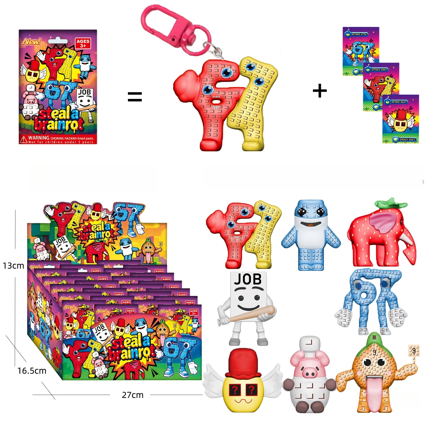 Steal a Brainrot Figurines, Brain-rotting Family Figurines Decorative ...