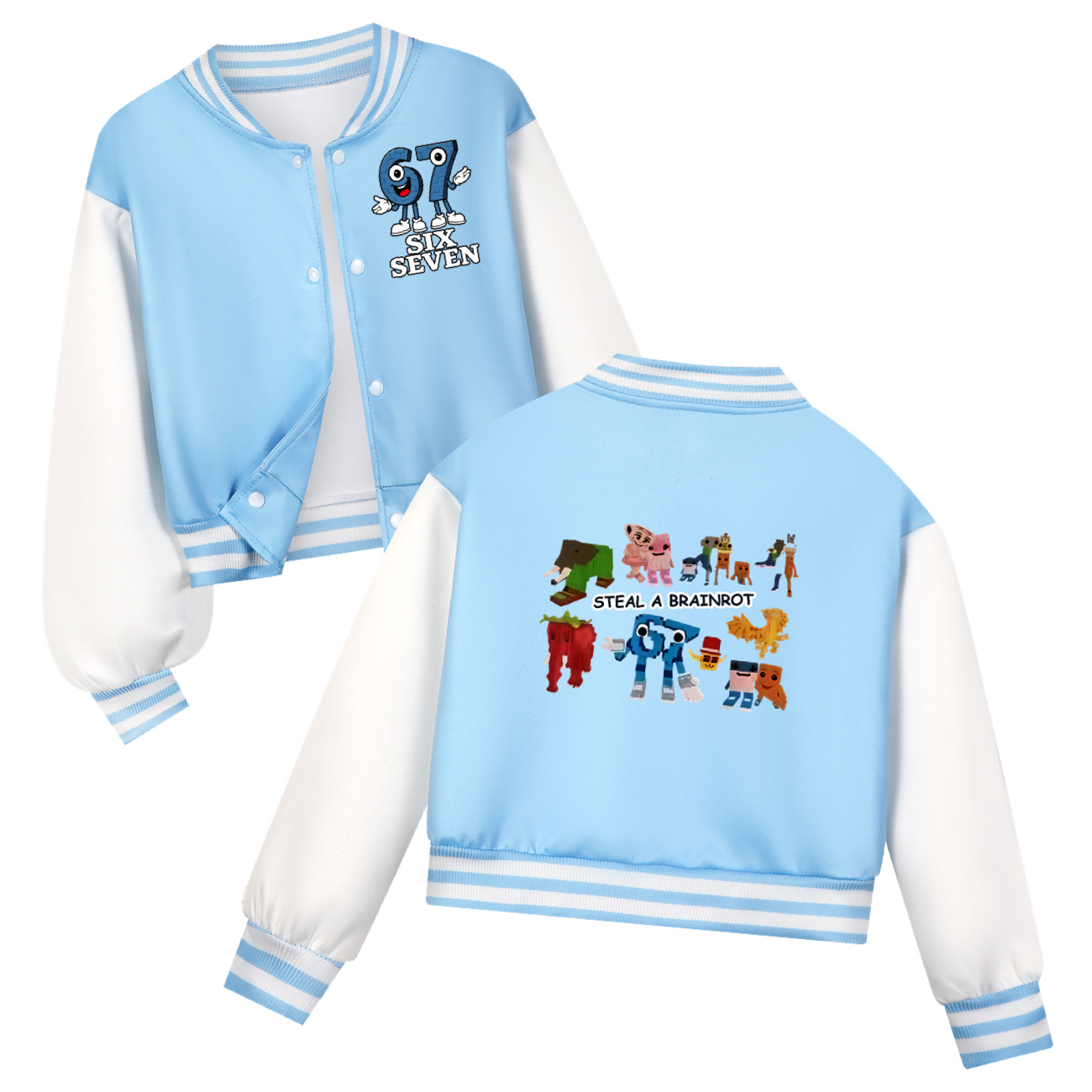 Steal a Brainrot Steal a Brainrot boy girls Baseball Jackets Casual ...