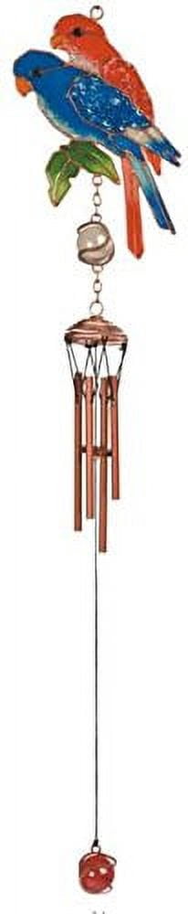 StealStreet Copper Toned Wind Chime with Perched Blue And Red Gem ...