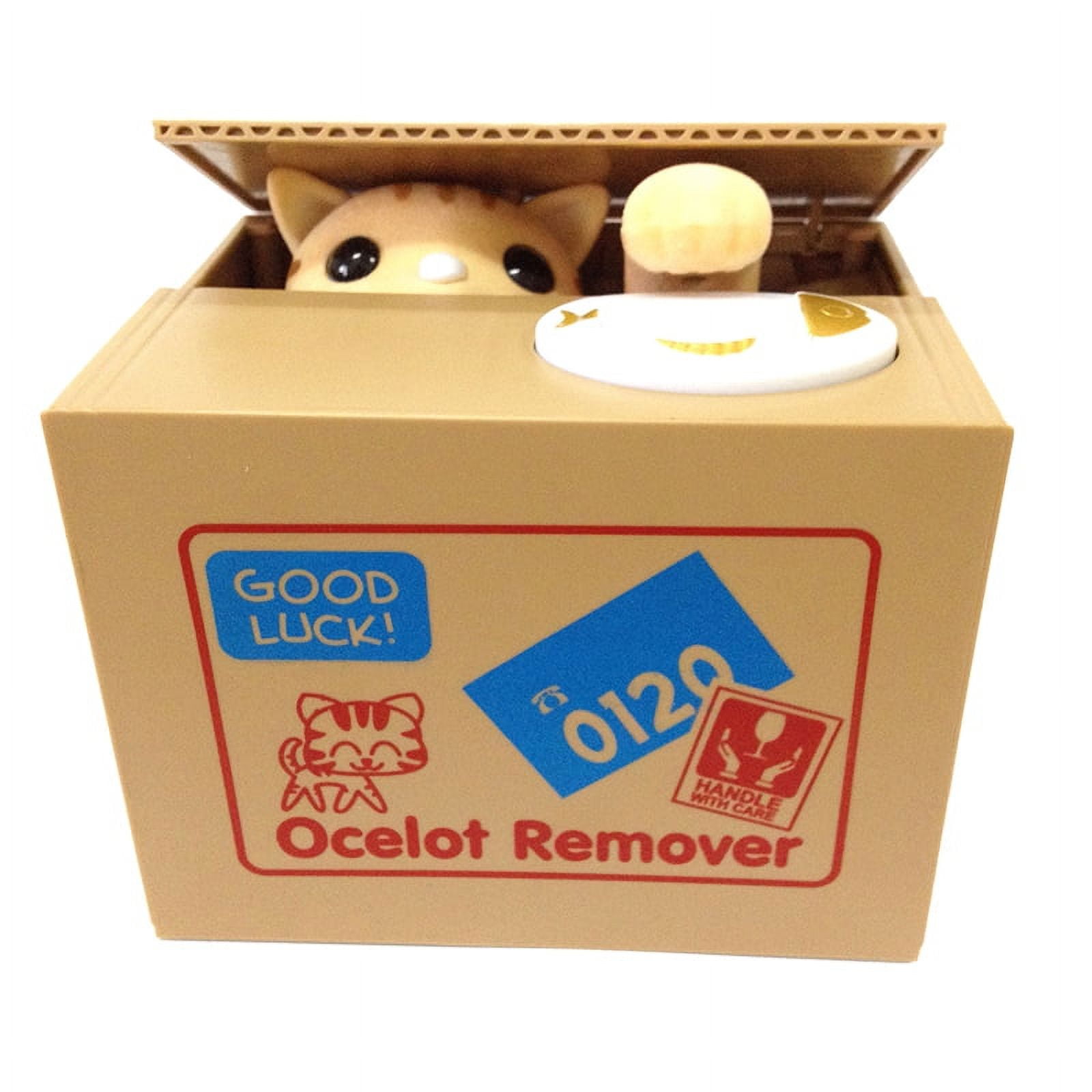 Stealing Coin Cat Box Cute Shaped Money Box Piggy Bank Durable for Kids ...