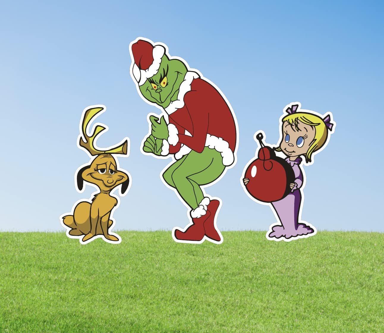 Stealing Lights Yard Card Sign Who Ville 3ft Tall Left Facing + Cindy ...