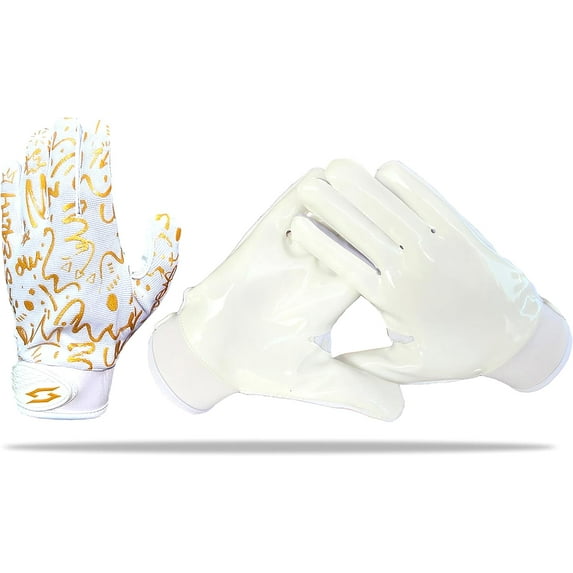 Stealth Beast Football Receiver Gloves - Tacky Sticky Grip Skin Tight ...