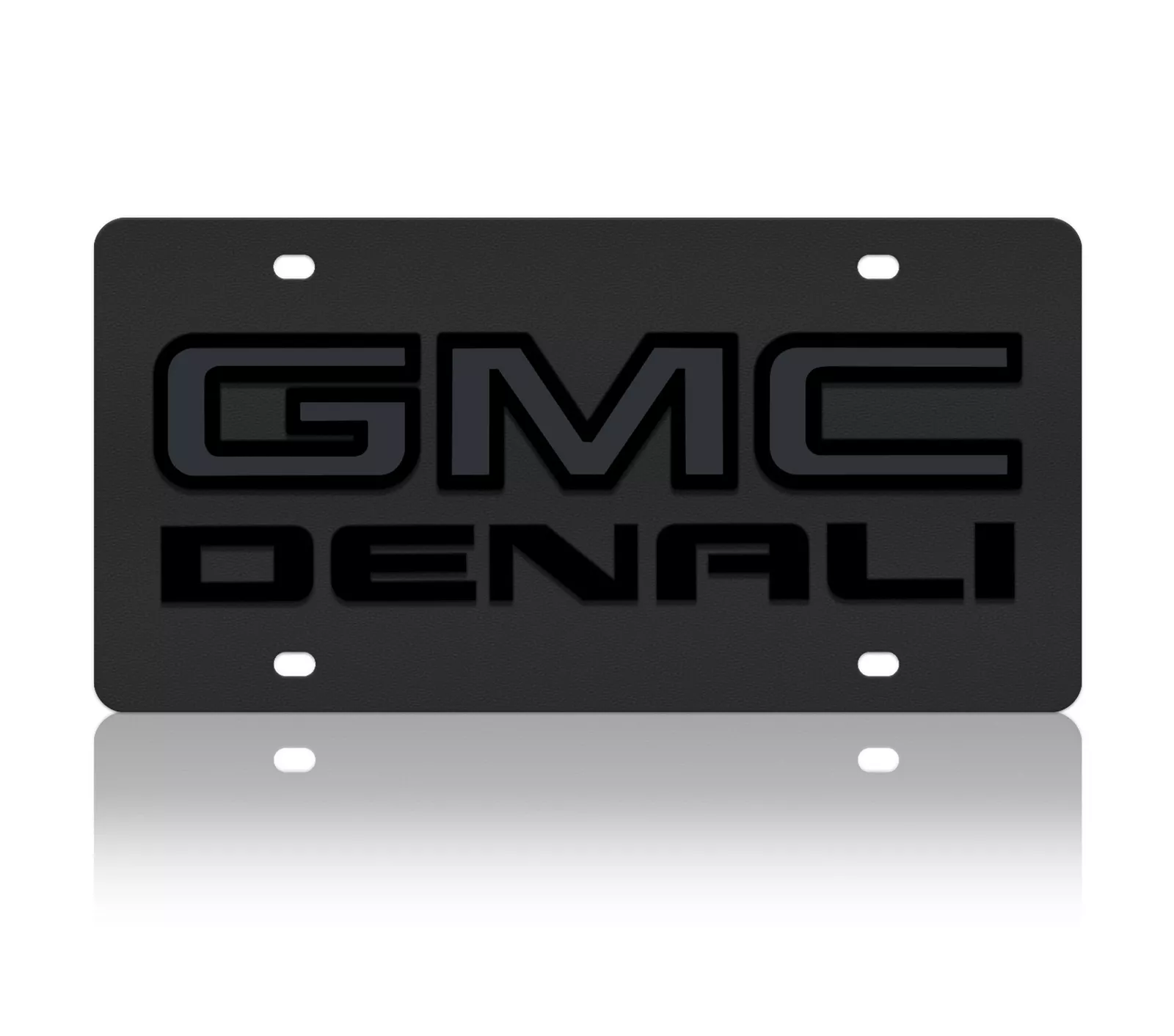 Stealth Black Premium Carbon Steel License Plate 3D GMC Denali Blacked ...