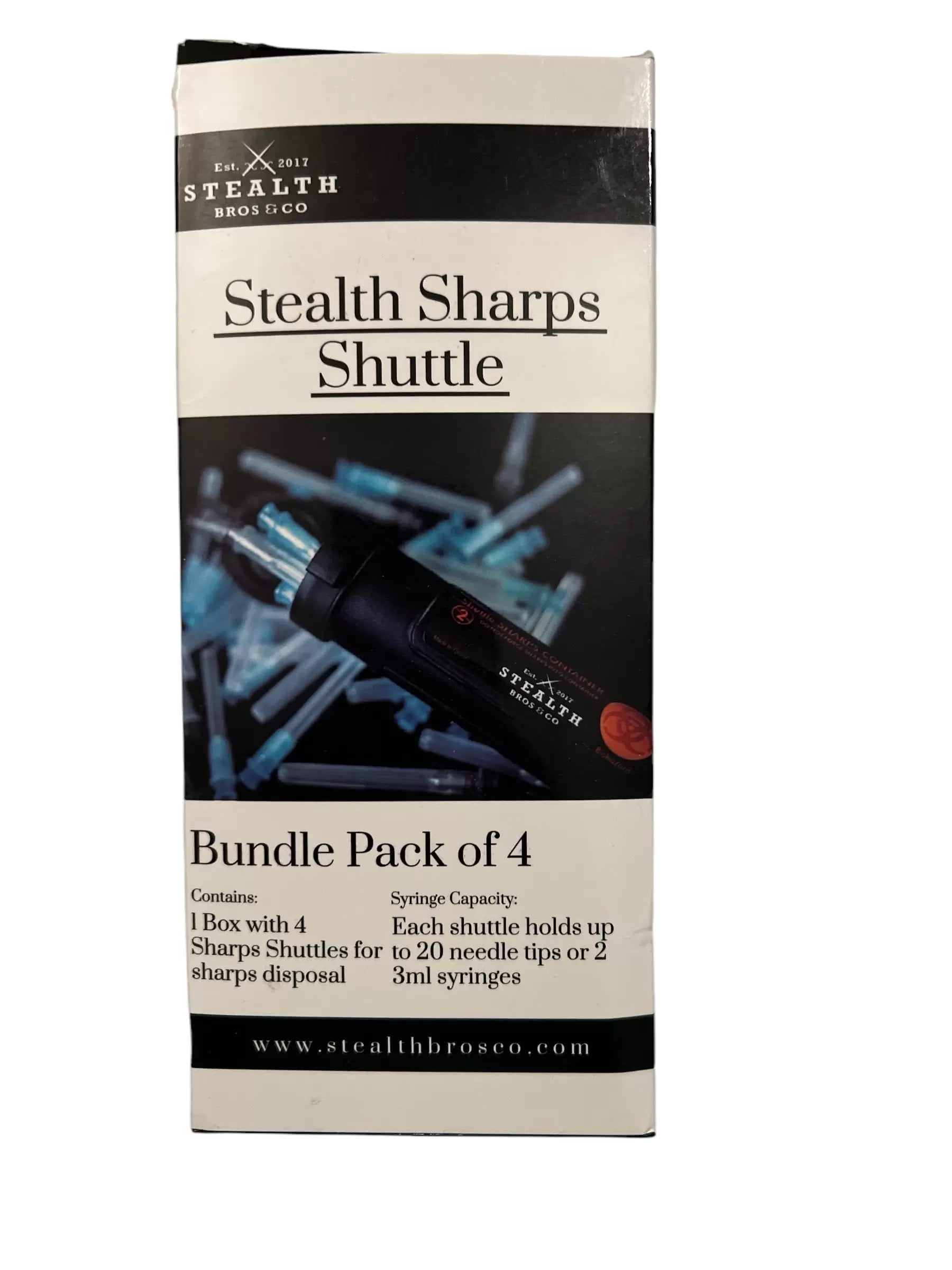 Stealth Bros & Co Sharps Shuttle Bundle Pack of 4 | Safe & Convenient ...
