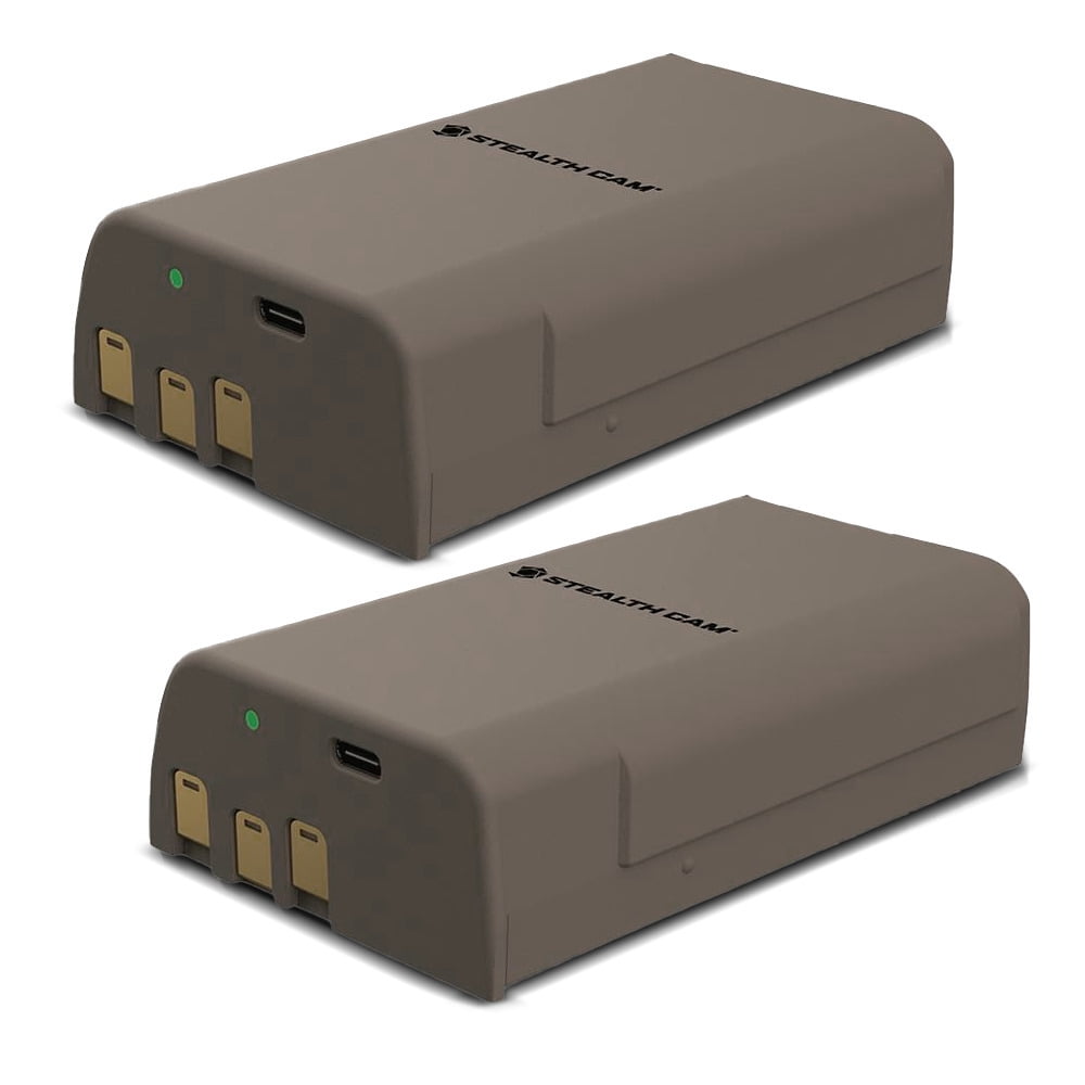Stealth Cam FieldMax 2-Pack 5,000mAh 12V Lithium Rechargeable Cartridge ...