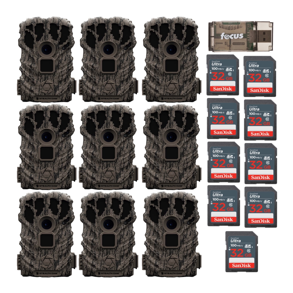 Stealth Cam Browtine 14MP Camera (9-Pack) with Memory Card (9-Pack ...