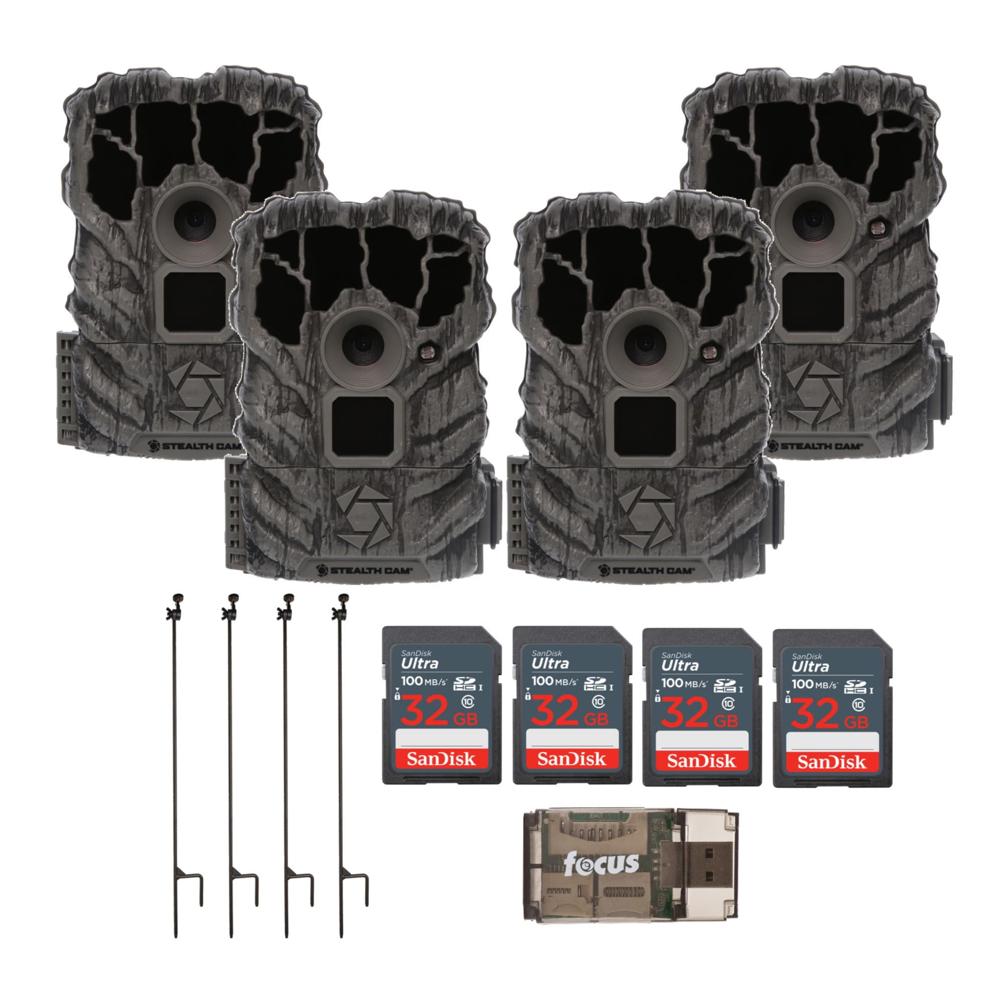 Stealth Cam Browtine 14MP Camera with Trail Camera Bundle (4-Pack ...
