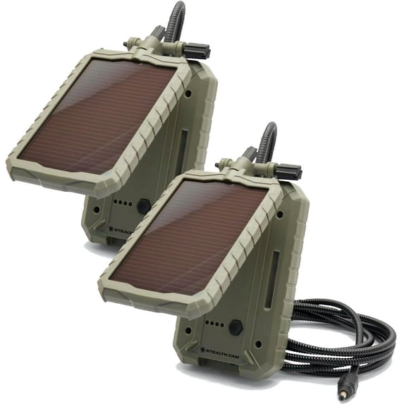 Stealth Cam Durable Sol-Pak Solar Battery Pack, 12V Solar Power Panel - 2Pk - Walmart.com