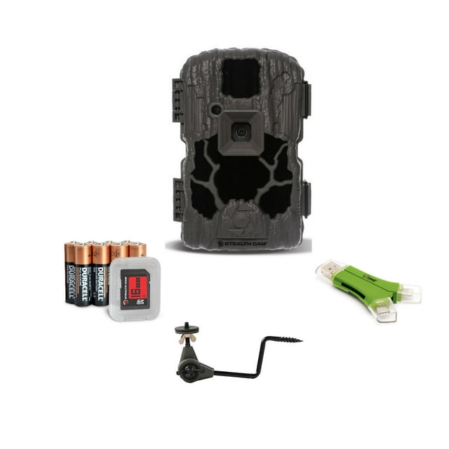 Stealth Cam PXV26 26MP Trail Camera Kit with SD Reader, 80FT Range, 0 ...