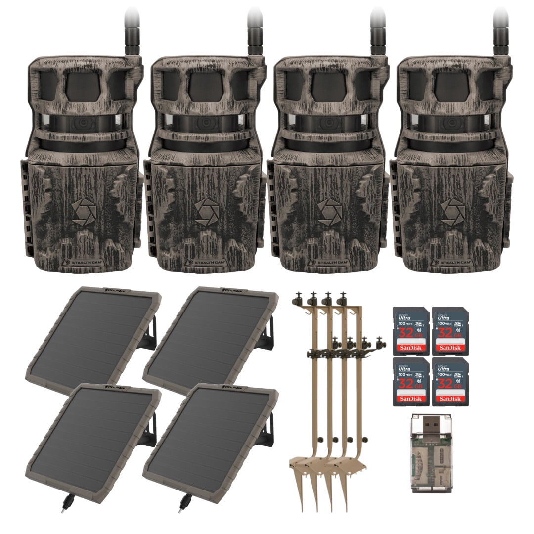 Stealth Cam Revolver 40MP Pro 360 Degree Cellular Trail Camera (4-Pack ...