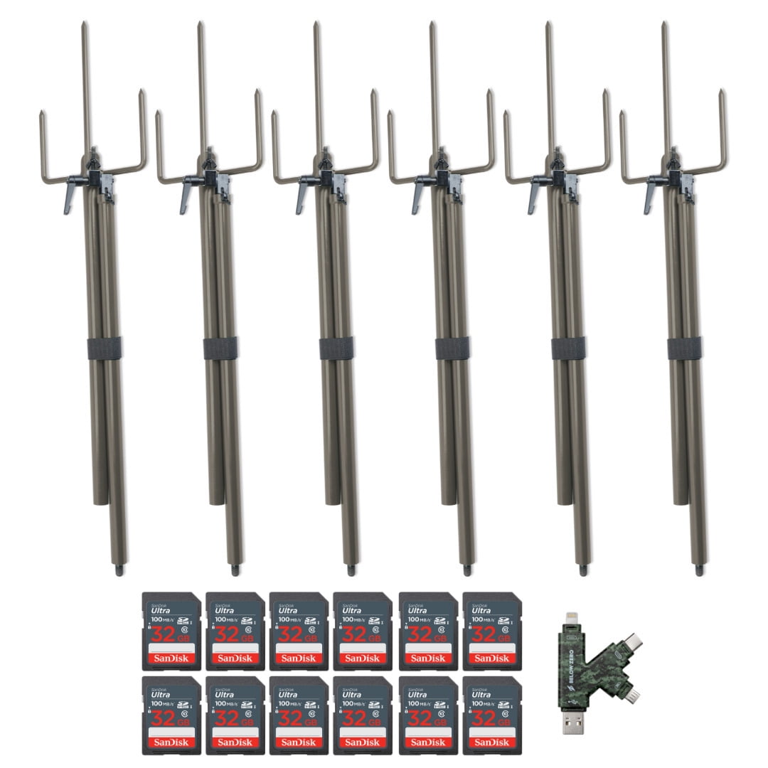 Stealth Cam Trail Camera Mount Stick (6-Pack) Bundle with 32GB Ultra ...