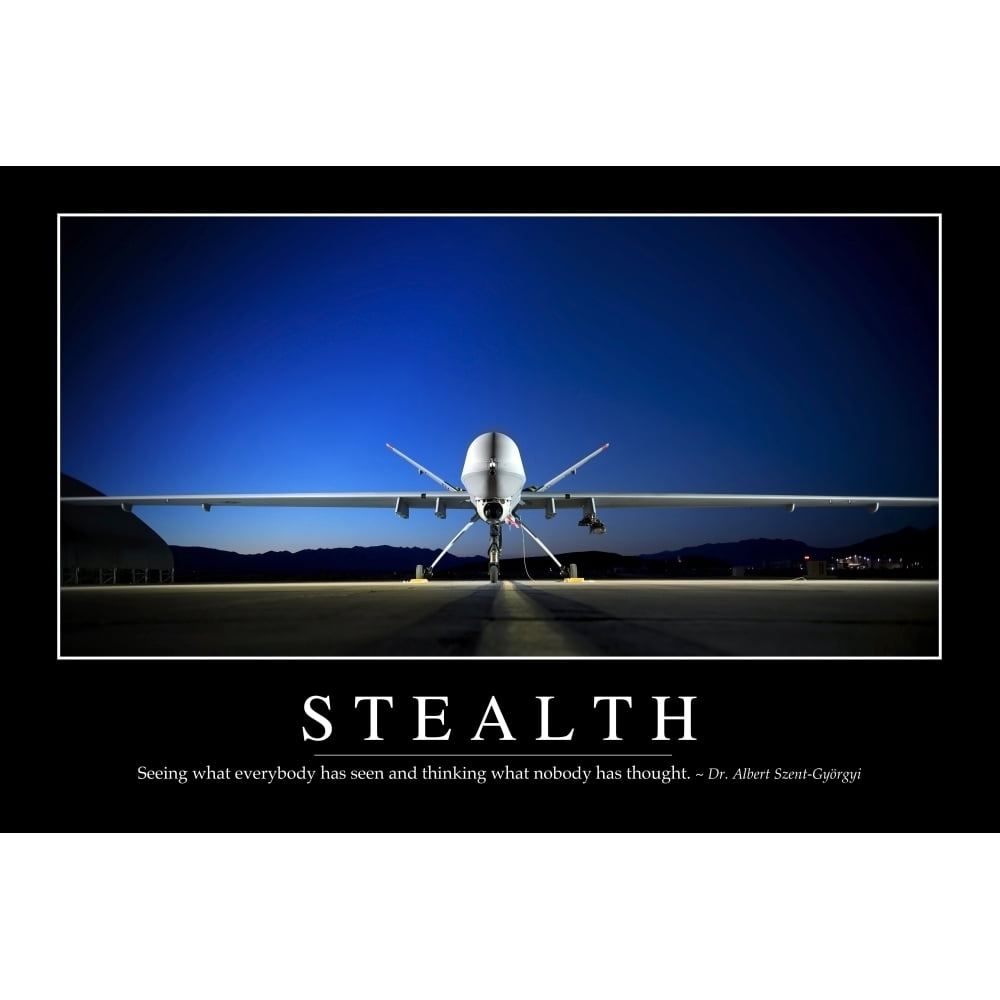 Stealth: Inspirational Quote and Motivational Poster Poster Print ...