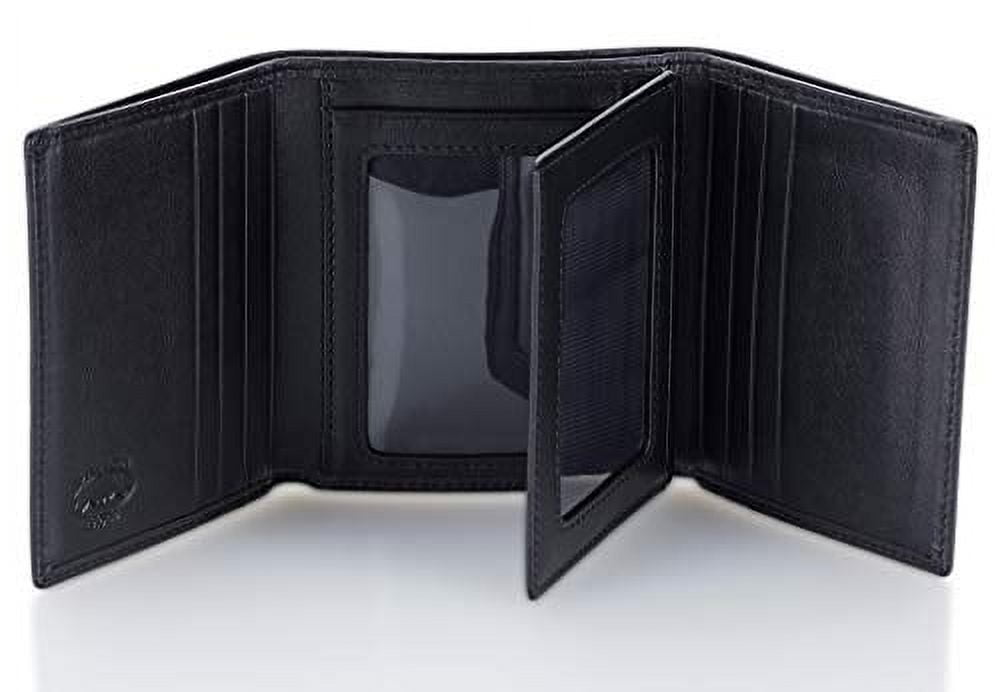 Stealth Mode Leather Trifold RFID Wallet for Men, 11 Card Slots ...